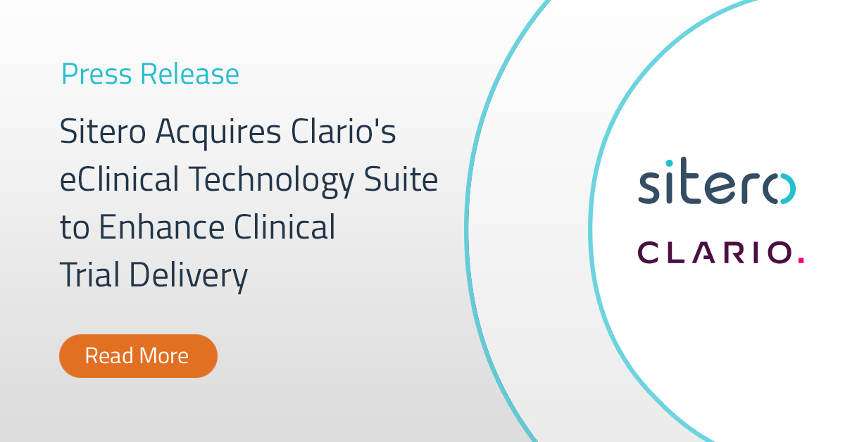 Sitero Acquires Clario's eClinical Technology Suite for Clinical Trials